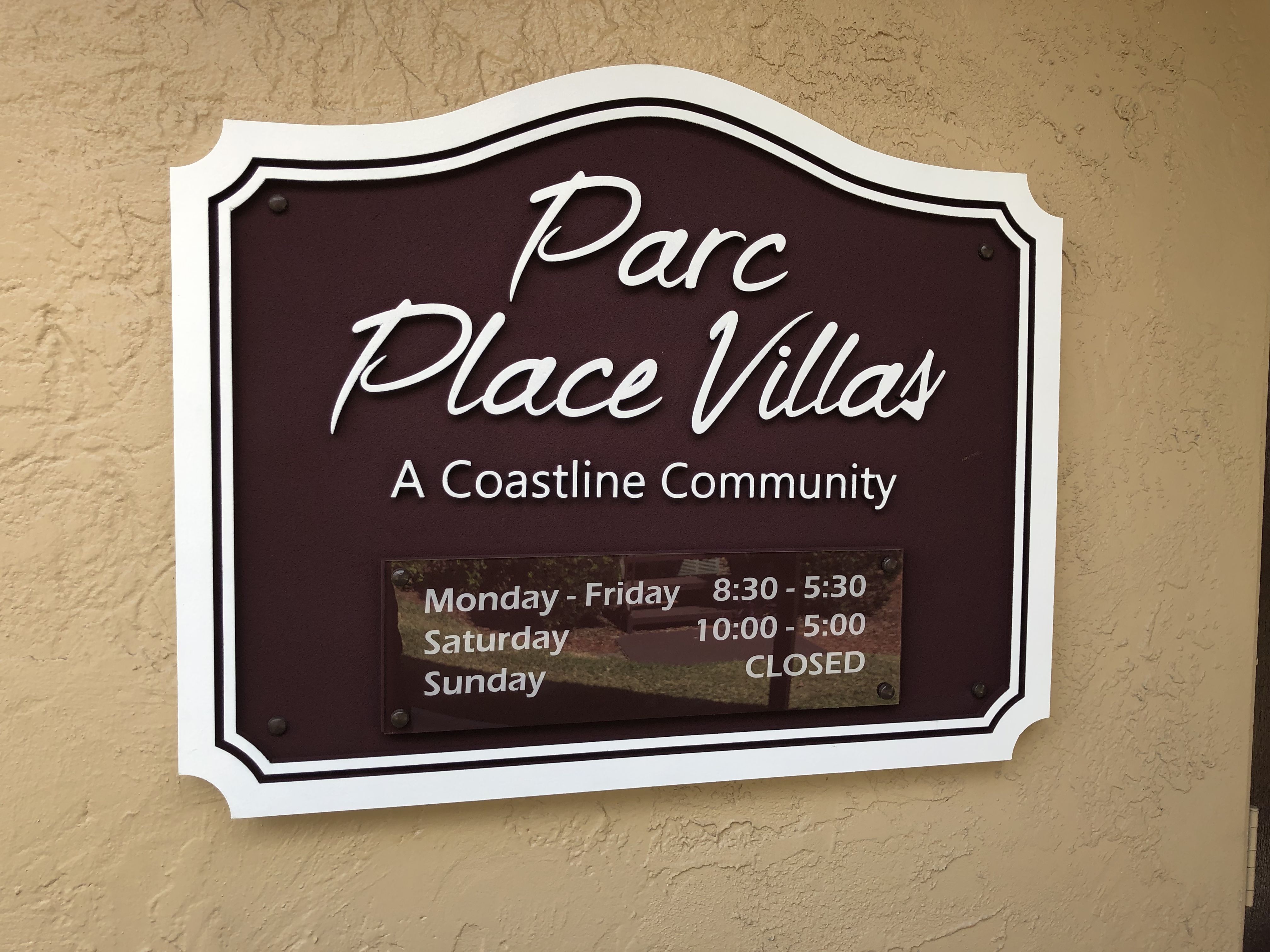 Parc Place Villas | Signs Now South Tampa